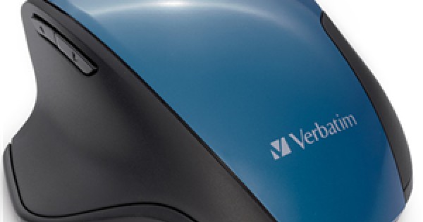 Verbatim Silent Ergonomic Wireless Blue LED Mouse - Teal