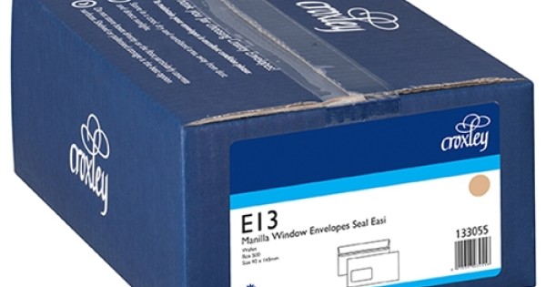 CROXLEY ENVELOPE E13 MANILLA WINDOW SEAL EASI BOX 500