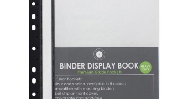OSC Binder Display Book A4 20 Pocket Black